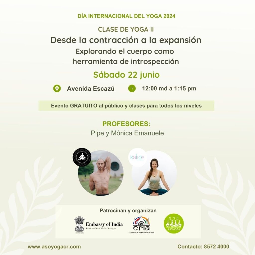 Día Internacional del Yoga - 22 de Junio 2024 - ASOYOGA Costa Rica